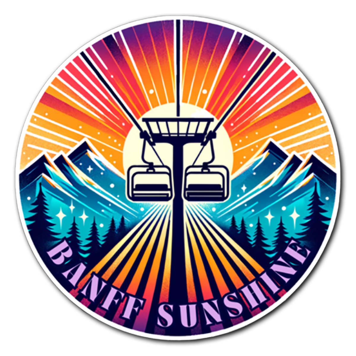 Sunshine Village Sticker Chairlift | Free Shipping $100+ – Shop Banff ...