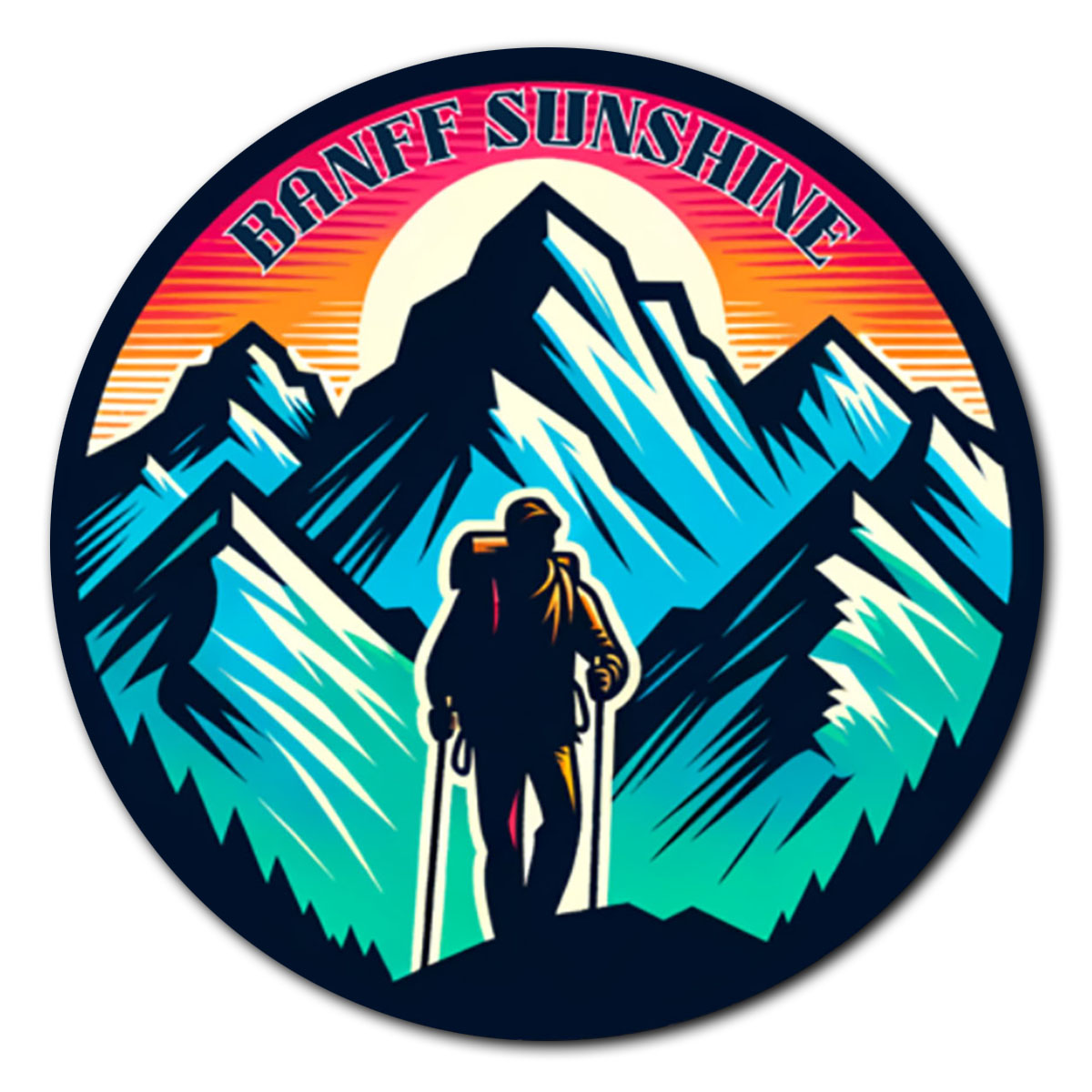 Sunshine Village Sticker Hiker | Free Shipping $100+ – Shop Banff Sunshine