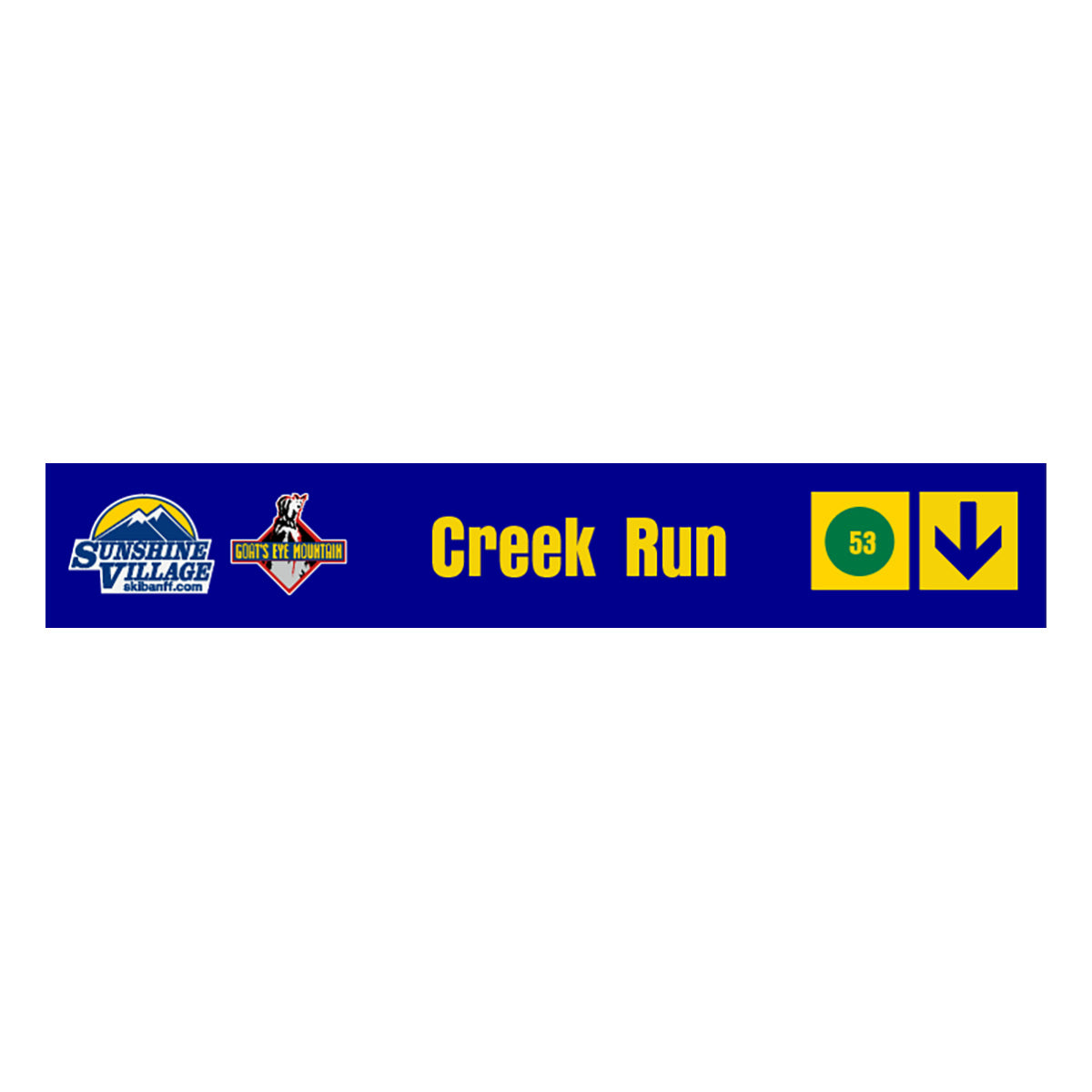 24" Trail Sign - Creek Run | Free Shipping $100+ – Shop Banff Sunshine