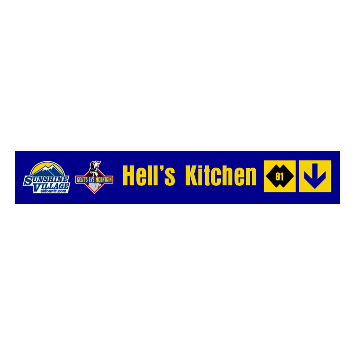 24" Trail Sign - Hell's Kitchen | Free Shipping $100+ – Shop Banff Sunshine