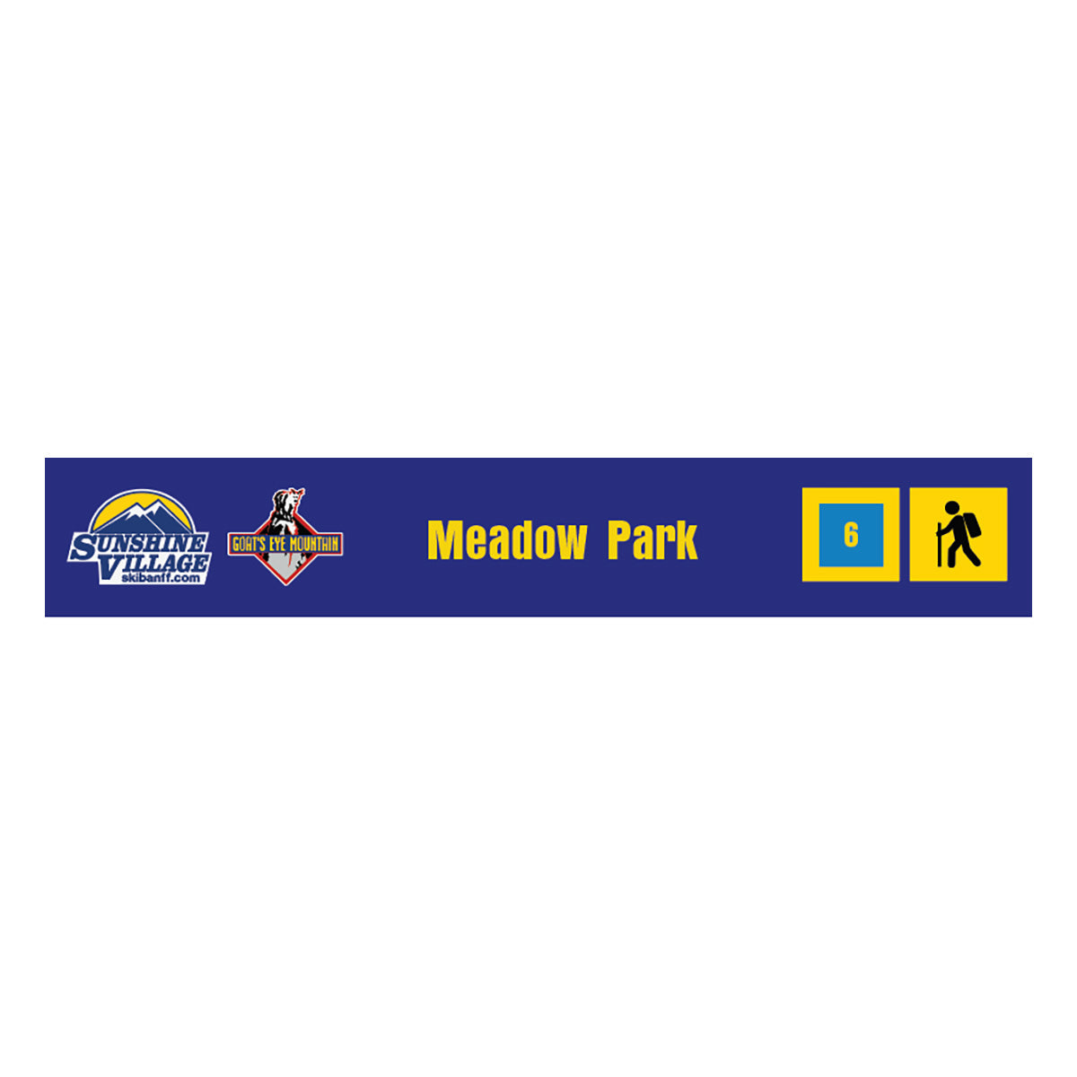 24" Trail Sign - Meadow Park | Free Shipping $100+ – Shop Banff Sunshine