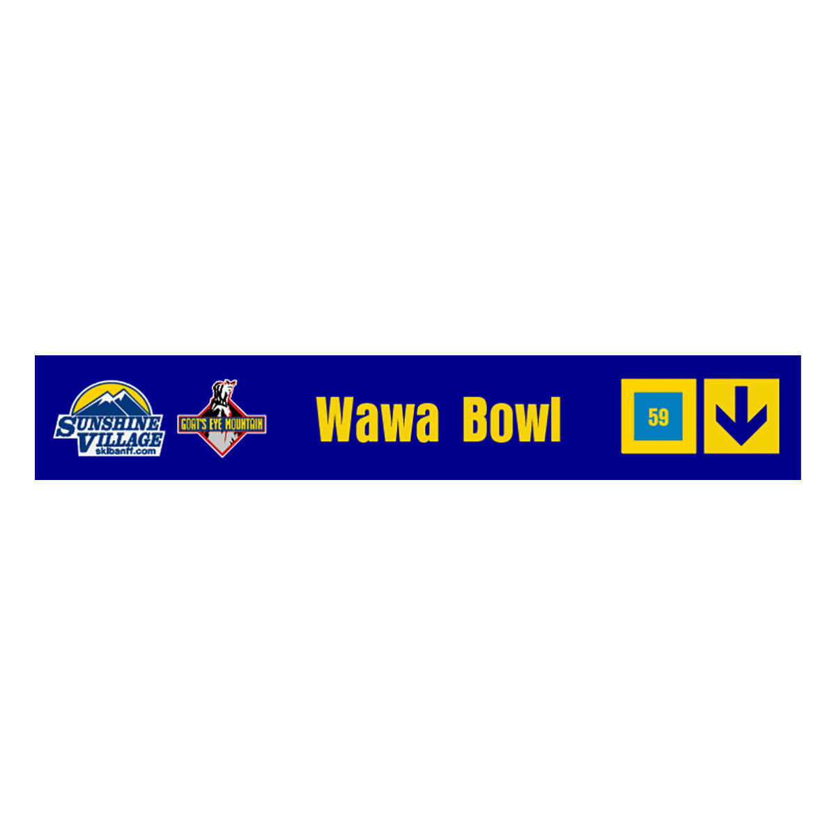 24" Trail Sign - Wawa Bowl | Free Shipping $100+ – Shop Banff Sunshine